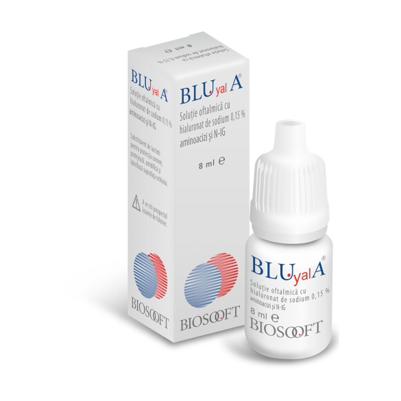 Blu Yal solutie oftalmica cu hialuronat de sodiu 0.15% si aminoacizi x ...