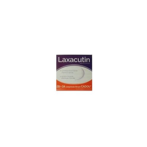 Laxacutin x 28 comprimate + 14 gratis pentru tranzit intestinal normal ...