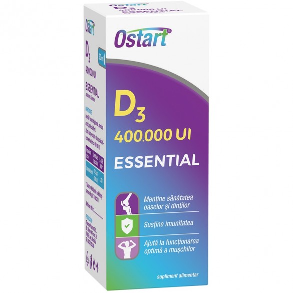 Ostart Essential D3 400000 UI picaturi x 20 ml Fiterman Pharma