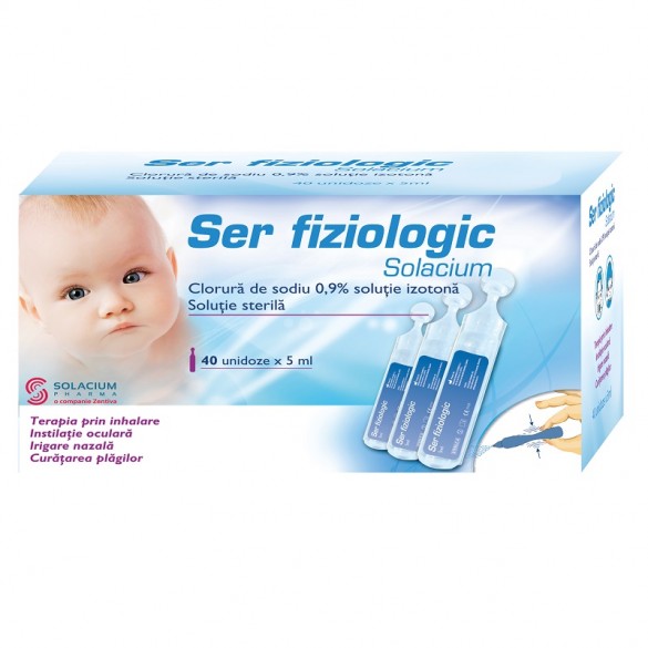 Ser fiziologic 5 ml x 40 unidoze Solacium
