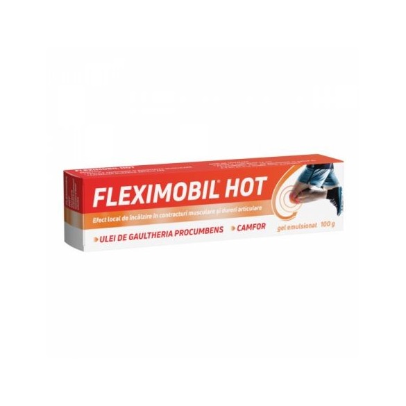 Fleximobil Hot Gel emulsionant pentru articulatii x 100 gr Fiterman Pharma