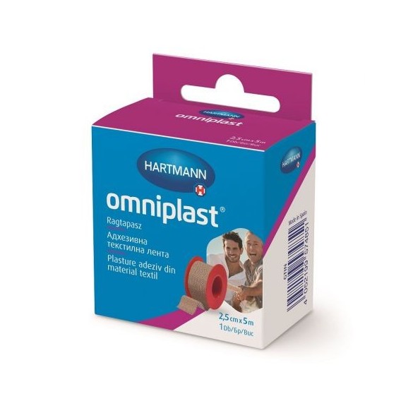 OmniPlast Plasture adeziv din material textil 2.5 cm x 5 m Paul Hartmann