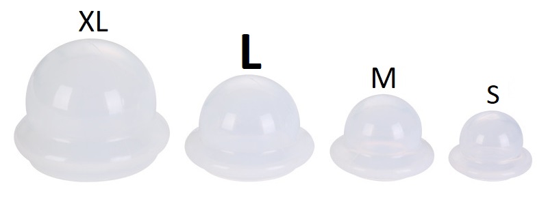 Ventuza L Tip Bulb din Silicon pentru Masaj Corporal Alba